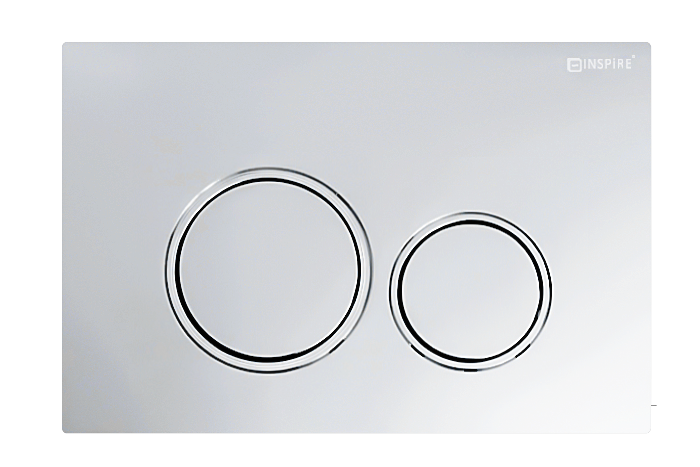 Inspire Dual Flush Plate Round Chrome | Modern Bathroom Flush Plate ...