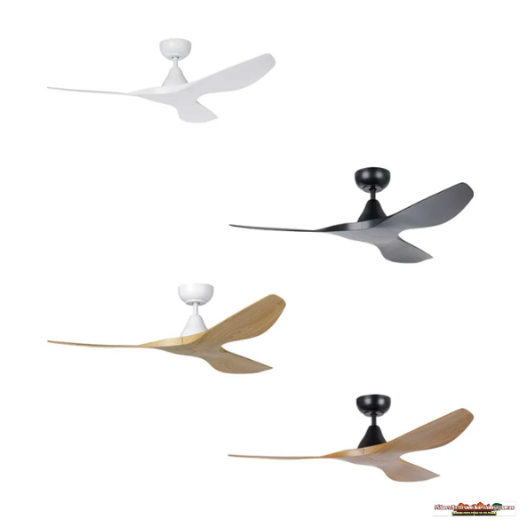 Buy 52" Surf DC Ceiling Fan | Stylish Options in White, Black, Oak ...
