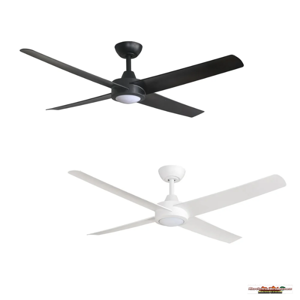Buy 52" Ambience DC Ceiling Fan with Light in Black or White | Pilbara ...