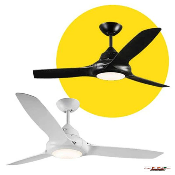58" Flair AC Ceiling Fan with LED Light – White or Black