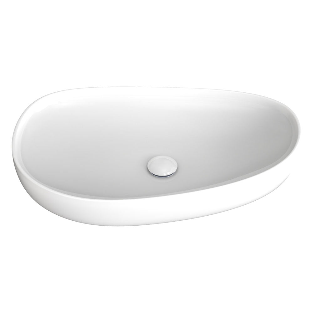 Pebble Large Above Counter Basin, Gloss White – Pilbara Bathroom ...
