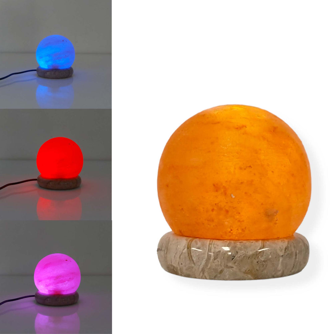 Salt Himalayan Lamp - Ball Sphere USB Colour Changing – Pilbara ...